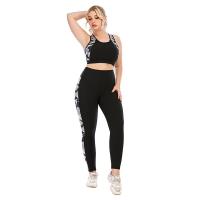China Side Camo Plus Size Yoga Sets Moisture Wicking Sports Bra Top And Tight Leggings for sale