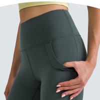 China Nylon Spandex Workout Pocket Yoga Pants Gym High Density For Women for sale