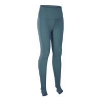 China Foot Stepping Sports Yoga Pants Capri Solid Slim Fit High Waist Training Leggings for sale