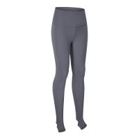 China Foot Stepping Sports Yoga Pants Capri Solid Slim Fit High Waist Training Leggings for sale