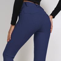 China Navy Blue Horse Riding Pants 9 Colors High Stretchy Full Seat Silicone Breeches for sale