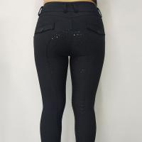 China Compression High Waisted Riding Breeches Woman Full Seat Black Equestrian Leggings for sale