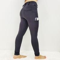 China Grey Equestrian Horse Riding Pants Leggings Full Seat Silicone for sale