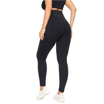 China Polyester Spandex Plus Size Running Leggings Elastic High Waisted Running Pants for sale