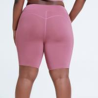 China Naked Women's High Waisted Yoga Shorts Hip Lifting Plus Size Workout Clothing for sale