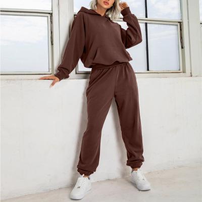 China Hooded Loose Athletic Sets Long Sleeve Plush Hip Hop Street Wear Jackets Joggers for sale