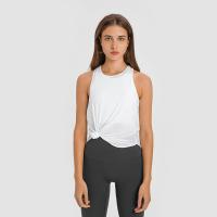China Ice Feel Yoga Lightweight Nylon Built in Bra Loose Women's Tank Tops for sale
