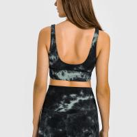 China Women Tie Dye Workout Sets 2 Piece U Type Sports Bra And Yoga Pants Set for sale