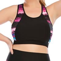 China Elastic Plus Size Yoga Sets Polyester Spandex Womens 2 Piece Workout Outfits for sale