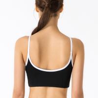 China Nylon Thin Strap Comfortable Womens Sports Bra Nuded Feeling Gym Yoga Underwear for sale