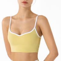 China Nylon Thin Strap Comfortable Womens Sports Bra Nuded Feeling Gym Yoga Underwear for sale