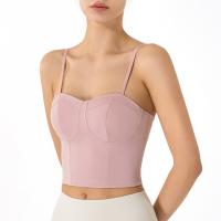 China 4 colors Solid Color Adjustable Splice Womens Sports Bra Breathable Yoga underwear for sale