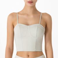 China 4 colors Solid Color Adjustable Splice Womens Sports Bra Breathable Yoga underwear for sale