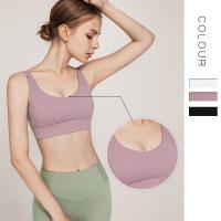 China ODM Womens Sports Bra For Active Wear Nylon Yoga Crop Top Gym Workout Underwear for sale