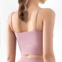 China Small Shoulder Sling Fitness Yoga Bra Nylon Soft Women Sports Underwear for sale