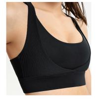 China XL Fitness 75% Nylon Gather Training Yoga Vest Rib Women Lingerie for sale
