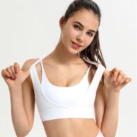 China XL Fitness 75% Nylon Gather Training Yoga Vest Rib Women Lingerie for sale