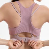 China XL Fitness 75% Nylon Gather Training Yoga Vest Rib Women Lingerie for sale