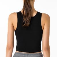 China ODM Cotton V Neck Yoga Tank Tops Fitness Workout Running Vest Top For Women for sale