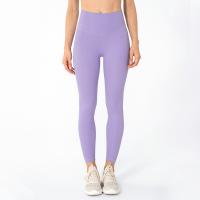 China Double Sided Matte Nude Running Yoga Pants Women High Waist Workout Leggings for sale