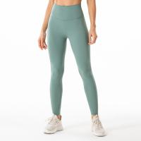 China Double Sided Matte Nude Running Yoga Pants Women High Waist Workout Leggings for sale