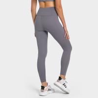 China Athletic Ladies Pocket Yoga Pants High Waist Running Tights Breathable Elastic for sale