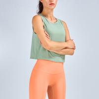 China Sleeveless Loose Yoga Workout Tops Women Fitness Sports Vest for sale