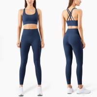 China 10 Colors Gym Athletic Women Yoga Set Workout Training Sports Set Custom Logo for sale