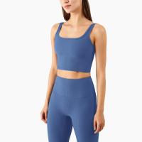 China New Threaded Nude Yoga Bra Vest-Style Fitness Running Sports Bra Women for sale
