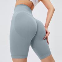 China Seamless Yoga Workout Leggings Ladies High Waist Fitness Short Pants Cool for sale