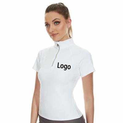 China Equestrian Base Layer Half Zipper Horse Riding Shirt Cool Fabric Quick Dry Horse Ridin Tops for sale