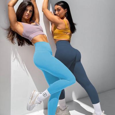 China Athletic Yoga Clothes Women Seamless 2 Piece Set High Waisted Leggings Sport Bra for sale