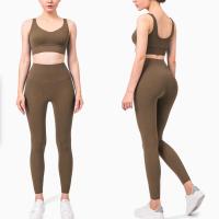 China New Arrivals High Waisted Yoga Suit Women Fitness Set Workout Clothes for sale