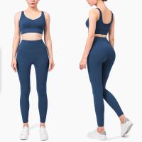 China New Arrivals High Waisted Yoga Suit Women Fitness Set Workout Clothes for sale