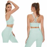 China Nylon Light Green Lightweight Women Yoga Bra Sets Active Stretch Yoga Fitness Leggings for sale