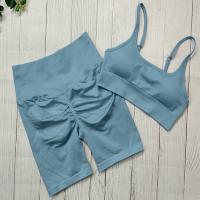 China Women Seamless Yoga Workout Set 2 Piece Outfits Gym Push Up Shorts And Sports Bra for sale