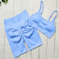 China Women Seamless Yoga Workout Set 2 Piece Outfits Gym Push Up Shorts And Sports Bra for sale