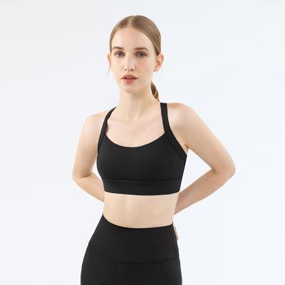 China Pink S L High Impact Womens Sports Bra Back Cross Workout Clothing for sale