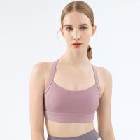China Pink S L High Impact Womens Sports Bra Back Cross Workout Clothing for sale