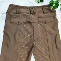 China Full Seat Silicone Brown Horse Riding Pants 280gsm Moisture Wicking for sale