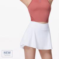 China High Waist Workout Women Golf Skirts Mesh Design Anti - Glare  With Shorts for sale