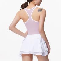 China High Waist Workout Women Golf Skirts Mesh Design Anti - Glare  With Shorts for sale