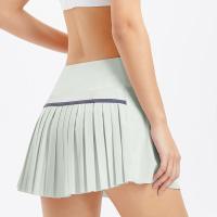 China Purple Women Tennis Skirt Wide Elastic Waistband Double Layer Style for sale