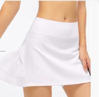 China 5 Colors 90% Nylon Womens Tennis Skirt With Safety Pants Sweat Wicking for sale