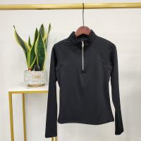 China Sweat Wicking Horse Riding Tops Long Riding Base Layer Black Female Zipper Shirts for sale