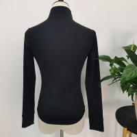 China Sweat Wicking Horse Riding Tops Long Riding Base Layer Black Female Zipper Shirts for sale