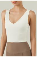 China V Neck 4 Sizes Sexy Sports Bra Soft Nylon Yoga Fitness Top Female Underwear for sale