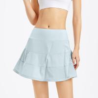 China Purple High Waisted Pleated Golf Tennis Skirt for Women Built-in Pockets Shorts for sale