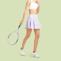 China Nylon Womens Golf Clothes Tennis Sports Skort Skirts Pink Printing for sale