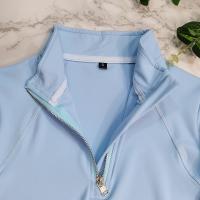 China Blue Women Anti UV Horse Riding Tops Equestrian Shirts 230gsm for sale